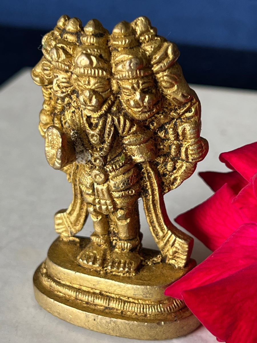 Brass Five Face Hanuman - Protector and Devotee – SHIVKA